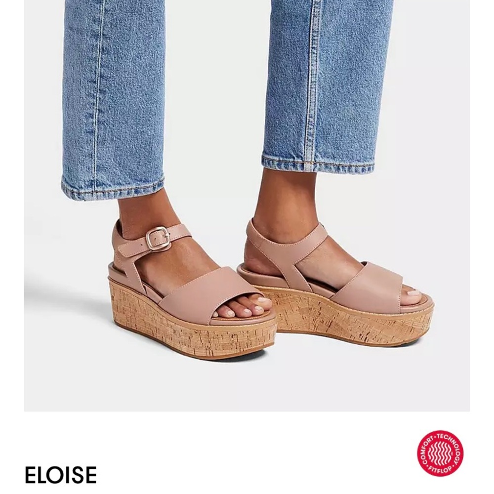 Fitflop Eloise Cork-Wrap Platform Wedge Sandal - Gem